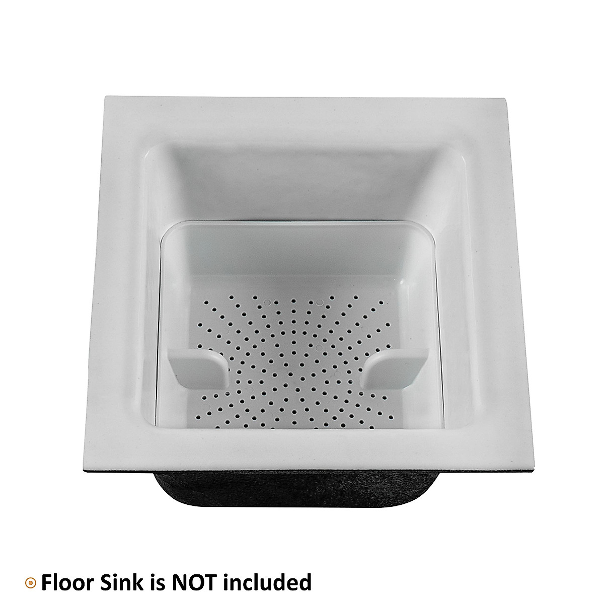 GSW ABS Plastic Floor Sink Drain Strainer Drop-in Basket 8-1/2”W x 8-1/2”L x 2-1/4”H - Perfect for Restaurant, Bar, Buffet (2" H ABS)
