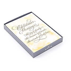 Hallmark Religious Christmas Boxed Cards, Christmas Blessings (12 Cards and 13 Envelopes)