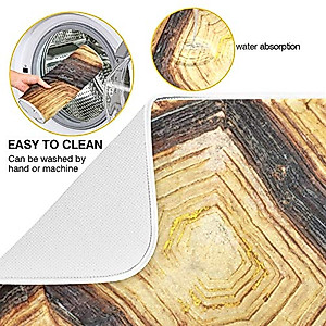 Turtle Shell Dish Drying Mat Carapace Print Kitchen Dry Mats Decor Absorbent Baby Bottle Pad for Home Counter Drainer Countertops