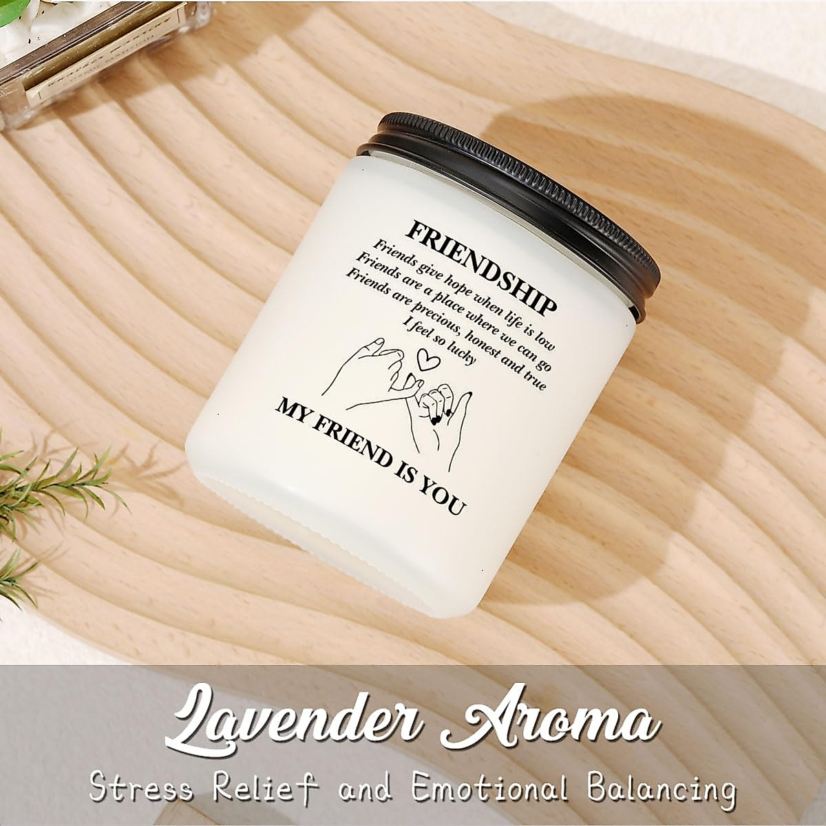 Friendship Gifts for Women Gift for Best Friends Bestie Gifts Friendship Candles for Women Friends Work Besties Gifts for Women Christmas Scented Candles Lavender