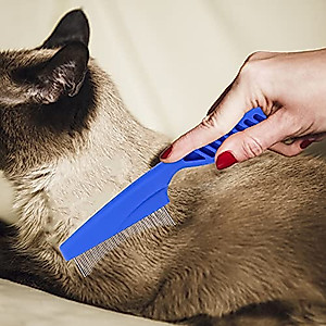 Molain Cat Dog Flea Comb, Pet Tear Stain Remover Comb Set Pet Dog Cat Grooming Comb (4 Pieces)