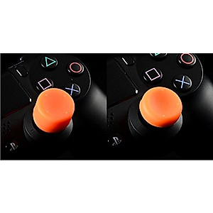 Pack of 8 pcs Analog Controller Gamepad Raised Antislip Thumb Stick Grips Thumbsticks Joystick Cap Cover for PS5, PS4, PS3, Switch Pro, Xbox one, Xbox 360, Wii U, PS2 Controller (Orange)