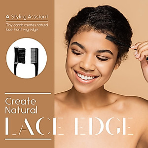 Dreamlover Wig Brush for Synthetic Wigs, Synthetic Wig Brush for Human Hair, Wig Comb for Lace Front, 4 Pieces