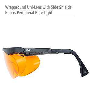 Honeywell Uvex Skyper Blue Light Blocking Computer Glasses with SCT-Orange Lens, (S1933X), S1933X-3 (3 Count)
