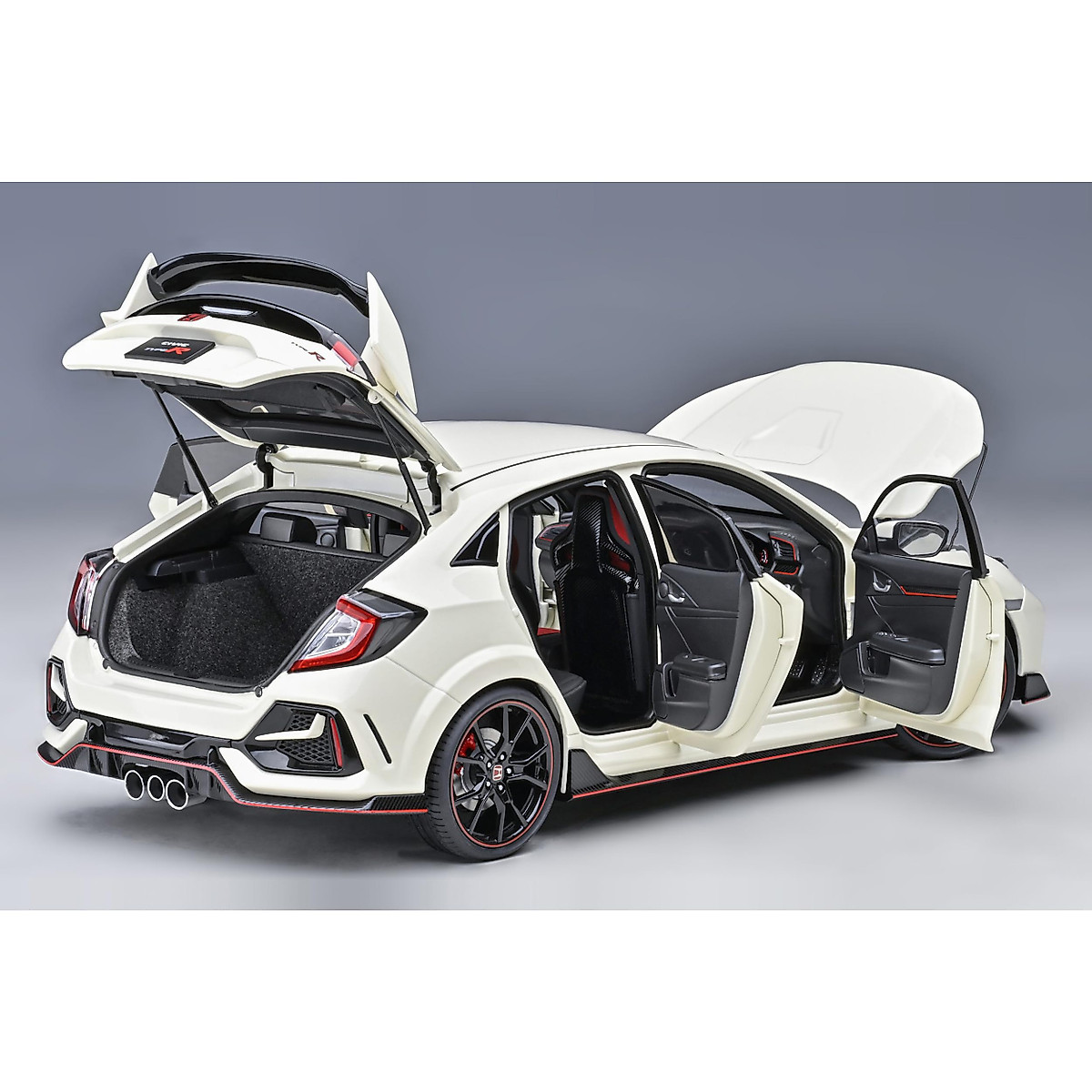 2021 Civic Type R (FK8) RHD (Right Hand Drive) Championship White 1/18 Model Car by Autoart 73220