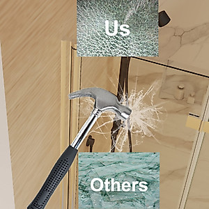 ExBrite 30-31.5 in.W x 72 in.H Pivot Frameless Shower Door,1/4 in. Clear Glass Pivot Swing Shower Doors,Matte Black Finish,Reversible Installation