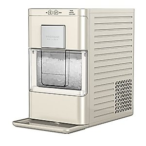 FRIGIDAIRE Gallery EFIC255 Countertop Crunchy Chewable Nugget Ice Maker, 44lbs per Day, Auto Self Cleaning, 2.0 Gen, Cream