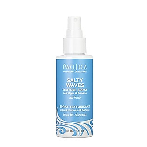 Pacifica Beauty, Salty Waves Texture Sea Salt Spray for Hair, Beachy Waves, Wavy Hair Products, Hydrating, Banana Scent, Curl Enhancing, Paraben Free, Sulfate Free, Vegan & Cruelty Free