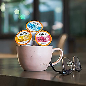 Maud's Super Flavored Coffee Variety Pack, 80ct. Solar Energy Produced Recyclable Single Serve Flavored Coffee Pods Jam-Packed with 16 Flavors - 100% Arabica Coffee California Roasted, KCup Compatible