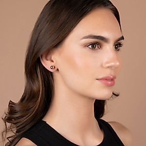 Pori Jewelers Premium 14K Yellow Gold 8MM Ball Stud Earrings - Butterfly Backings