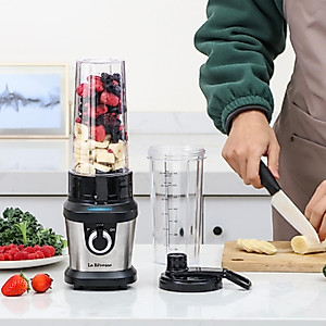 La Reveuse Electric Smoothie Blender for Shakes and Smoothies,Licuadora 400W, with 2 x 24 Oz Blender Cups,Single Serve Smoothies Maker for Juices