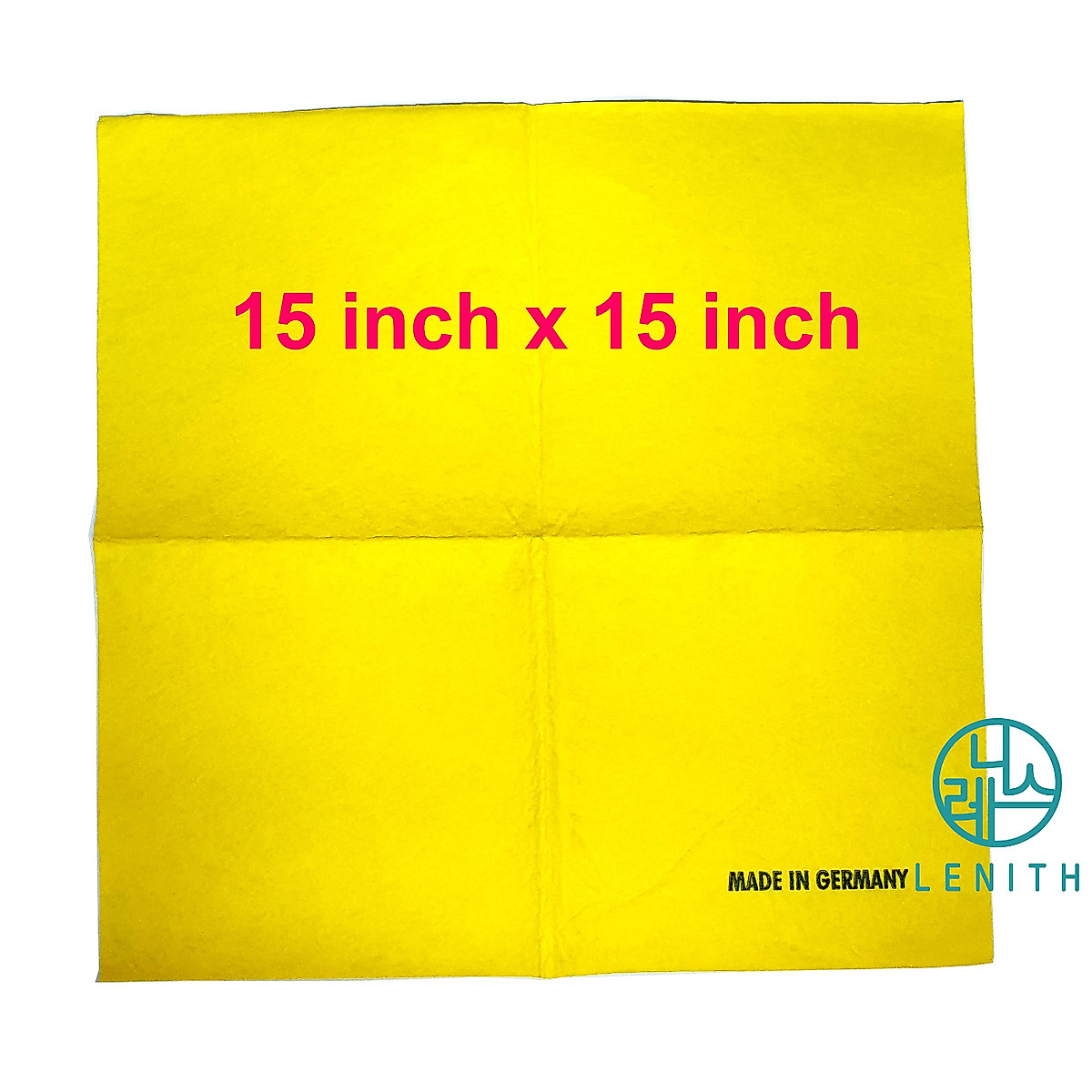 LENITH [15 Packs] German Universal Household Color Dish Cloths (3 Colors, 15ea) Machine Washable Super Absorbent, Drying Eco-Friendly Non-Woven Fabric Kitchen Cleaning Cloth