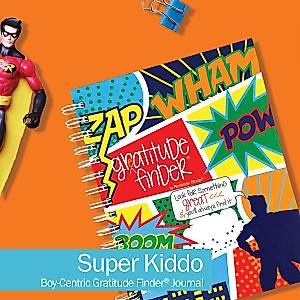 Denise Albright Gratitude Finder® 52 Week Non-Dated Journal for Boys with 177 Totally Cool Hand-Illustrated Stickers (Super Kiddo)