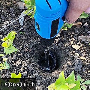 SYITCUN Garden Auger Spiral Drill Bit Set for Planting 4 Pack 3"x16.5"&1.6"x16.5"&3"x12"&1.6"x9" Auger Drill Bit,Garden Drill Auger Bit for Planting,Planting Auger for 3/8” Hex Drive Drill