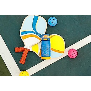 ZULU Kids Flex 12oz Tritan Stainless Steel Insulated Water Bottle with Silicone Spout, Leak-Proof Locking Flip Lid and Soft Touch Carry Loop for School Backpack, Lunchbox, and Outdoor Sports, Blue