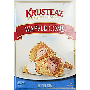 Krusteaz WAFFLE CONE Mix 5lb (2 Bags) Restaurant Quality