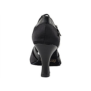 Very Fine Gabriella (2020) Womens Dance Shoes Ballroom Latin Salsa Tango Waltz Rhythm Swing Black Satin 2.5" Heel US 6.5 M