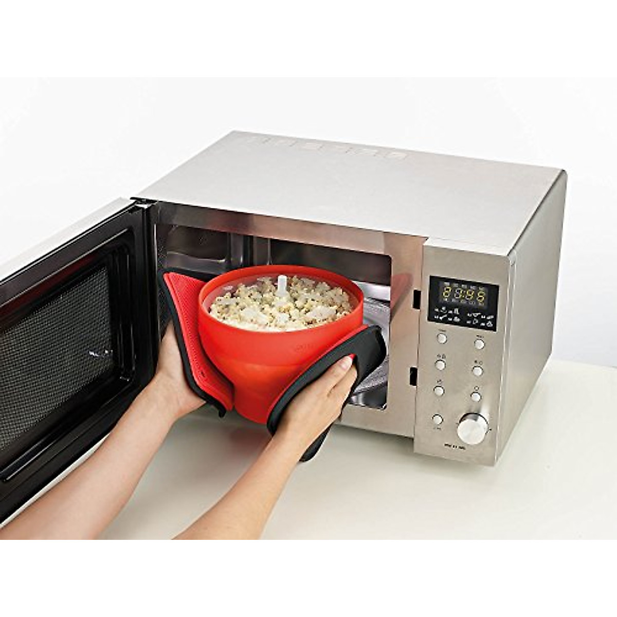 Lekue Microwave Popcorn Popper/ Popcorn Maker, Red