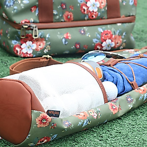 TOURBON Canvas Golf Bag for Women Driving Range Travel Course Club Carry Case