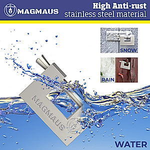 Magmaus® RTL/70 Heavy Duty Lock for Shipping Container - [Weatherproof] - Secure Outdoor Lock for Storage Unit, Gate, Shed, Fence, Door - 3 Keys