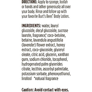 Burts Bees Lavender & Honey Body Wash, 12 Oz - Pack of 3 (Package May Vary)