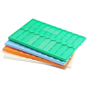 Plastic Microscope Slide Tray; 20 Capacity, Pack of 4