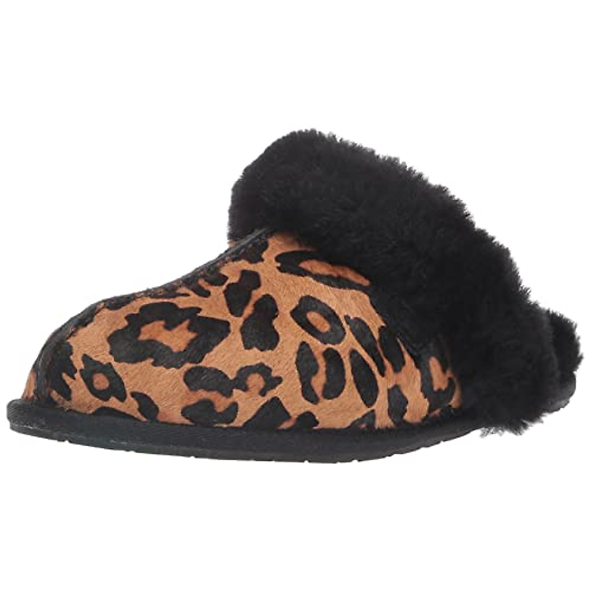 UGG Women's Scuffette II Panther Print Slipper, Butterscotch, 5