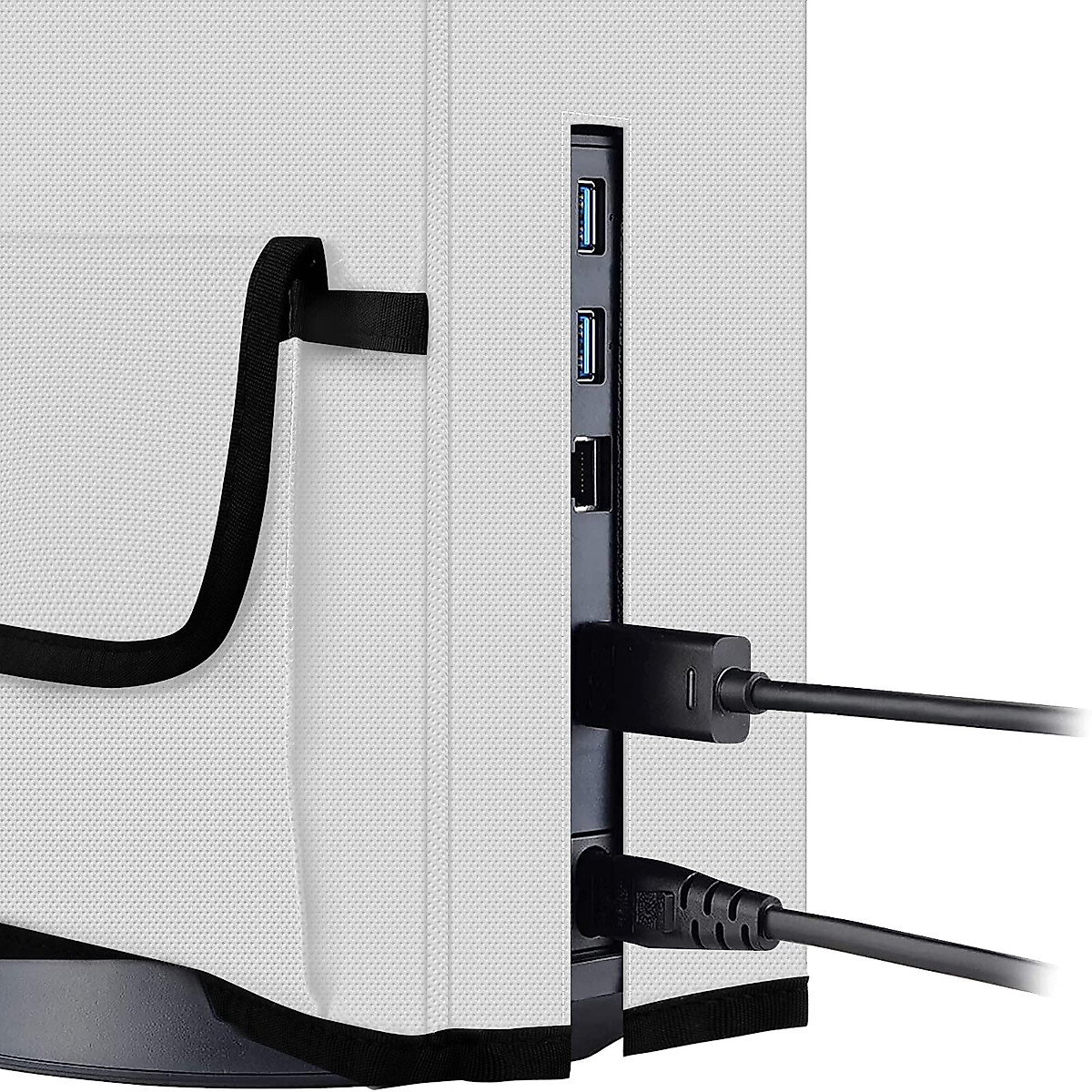 Linkidea PS5 Controller Storage Pocket Protective, Nylon Dust Cover for Game Console, Skin Cover Anti Scratch Protector Sleeve Compatible with Playstation 5 Console (White)