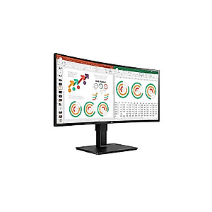 LG 34” TAA IPS QHD UltraWide Monitor (3440x1440) with 21:9 Aspect Ratio, HDR10, sRGB 99% Color Gamut, Dual Controller & MaxxAudio, Black (34BN770-B) (Renewed)