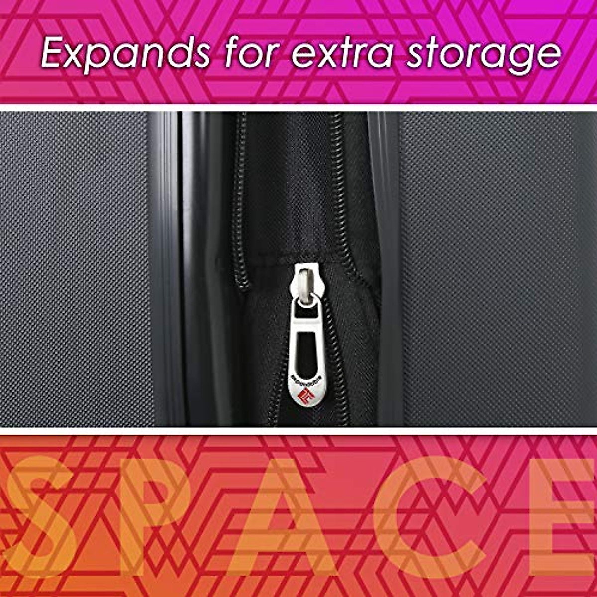 Travelers Club Chicago Hardside Expandable Spinner Luggage, Rhubarb, 20" Carry-On