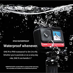 Insta360 ONE R Twin Edition - Super 5.7K Dual-Lens 360 Camera + 4K Wide Angle 60FPS with 128GB Memory Card (2 Items)
