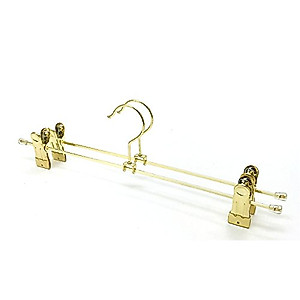 30Pack Koobay 13.7" Gold Shiny Metal Heavy Duty Clips Pants Hangers Trousers with Swivel Hook