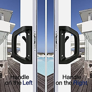 EASILOK Sliding Door Handle Set with Key Cylinder & Mortise Lock, Patio Door Handle Replacement Fits Door Thickness from 1-1/2" to 2-4/25",3-15/16''Screw Hole Spacing