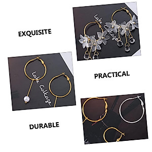 VILLCASE 3sets Earring Hoops for Jewelry Crafting Women's Earring Studs Earring Making Kit Alloy Round Hoops Jewelry Supplies 96pcs*3