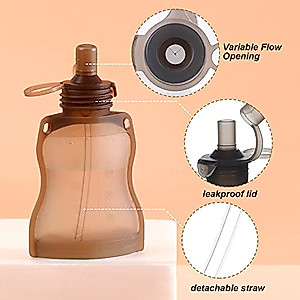 haakaa Reusable Silicone Yummy Pouch - Squeeze Refillable Baby Food Container| Self Feeding Puree,Smoothie Toddler Sippy Cup| Breastmilk Storage Bag|Freezer Safe Cereal Feeder Bottle 6M+,4.6 fl oz