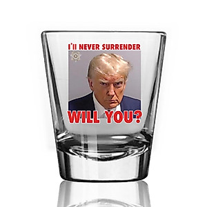 Patriots Cave - Trump Mugshot Shot Glass | Trump Lovers Gift | Gift for Him (2 oz)