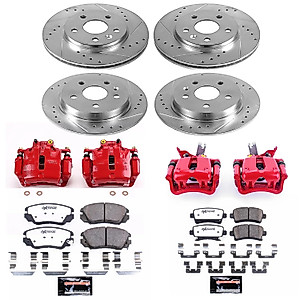 Power Stop KC5523A-26,Z26 Front and Rear Brake Caliper Kit-Brake Rotor, Brake Pads & Calipers For Chevrolet Malibu 2014-2015, Chevrolet Malibu Limited 2016 [Model Specific]