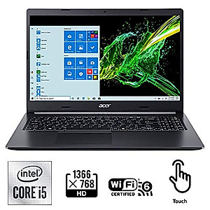 Acer Aspire 5 A515-55T-53AP, 15.6" HD Touch Display, 10th Gen Intel Core i5-1035G1, 8GB DDR4, 256GB NVMe SSD, WiFi 6, HD Webcam, Backlit Keyboard, Windows 10 Home