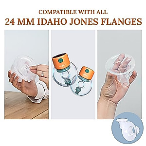 Flange Inserts for Breast Pumps; Convert 24mm Flange to 17mm; Medela, Spectra, Elvie Stride, Willow Go, Momcozy, Mom Cozy, Ainsir, Iapoy, Hygeia, Mommed, Motif, Tsrete, Ikare, Zomee (2pcs, 17mm)
