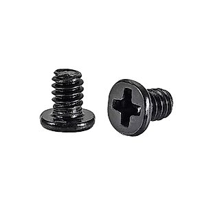 uxcell M1.4x2.5mm Phillips Screw Fastener Black 2.5mm Dia Screw Head for Laptop PC TV Fan Switch 50pcs