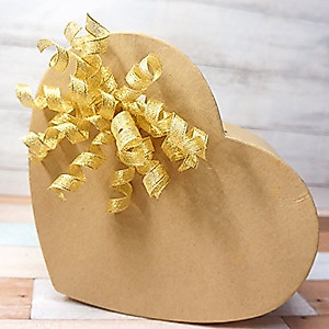 CT CRAFT LLC Burst Curly Bow - 4 Inches Wide (6 Counts)-Gold Large Gift Wrapping Bow with self-Adhesive