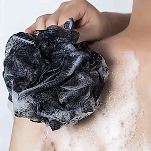 S&R PLKOP Exfoliating Body Scrubber Set - Includes Back Scrubber, Bath Glove and Shower Bath Sponge Loofah - for Women and Men Shower - Deep Clean and Vitalize Your Skin - 3-Pack(36.5*3.7 Inch, Grey)