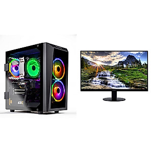 Skytech Blaze II Gaming PC Desktop – Intel Core i3 10105F 3.7 GHz, GTX 1650, 500GB SSD, 16G DDR4 & Acer 21.5 Inch Full HD (1920 x 1080) IPS Ultra-Thin Zero Frame Computer Monitor (HDMI & VGA Port)