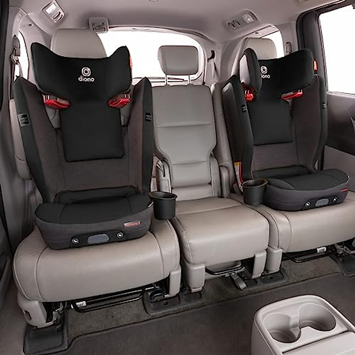 Diono Monterey 5iST FixSafe High Back Booster Car Seat with Expandable Height and Width, Compact Fold to Full Size Booster, Foldable, Portable Booster for Go-Anywhere Travel, Black Jet