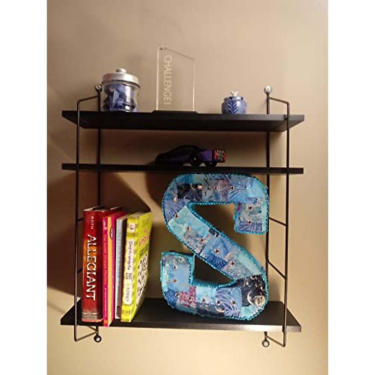 Industrial Wall Mounted 3-Tier Floating Shelf, Adjustable Wall Storage Rack, Decorative Hanging Display Shelf for Bedroom, Living Room, Bathroom, Kitchen, Office