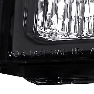 Carpartsinnovate For 2009-2014 Ford F150 F-150 Replacement Euro Black Headlights Driving Lamps Pair