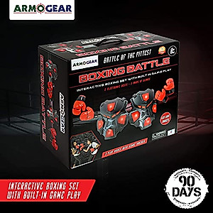 ArmoGear Electronic Boxing Toy for Kids | Interactive Boxing Game with 3 Play Modes, Includes 2 Pairs Boxing Gloves | Cool Toy for Teen Boys | Sports Toy for Kids Boys & Girls, Ages 8 Years +
