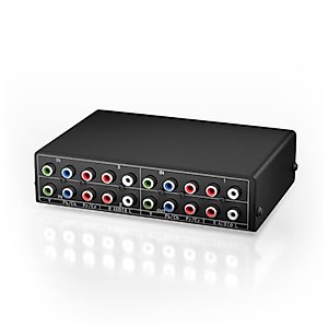 BolAAzuL Component AV Video Switch Box 3 in 1 Out, 3 Port 5 RCA YPbPr Cable RGB Component AV Switcher Selector Converter 3-Way Plug & Play for Retro Gaming PS2 Wii Xbox DVD Player TV