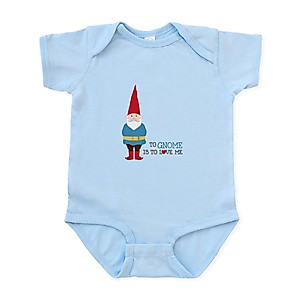 CafePress to Gnome is to Love Me Body Suit Cute Infant Bodysuit Baby Romper Sky Blue