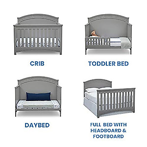 Simmons Kids SlumberTime Emma Convertible Crib N More, Grey